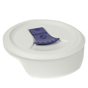 CorningWare FM-22-VPC 20oz French White Round Soup Mug Pop-Ins Vented Lid - 2 Pack