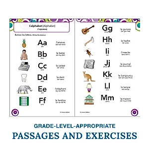 Carson Dellosa Skill Builders French I Workbook—Grades K-5 Vocabulary, Alphabet, Geography, Culture, With Word Searches and Activities for French Learning (80 pgs)