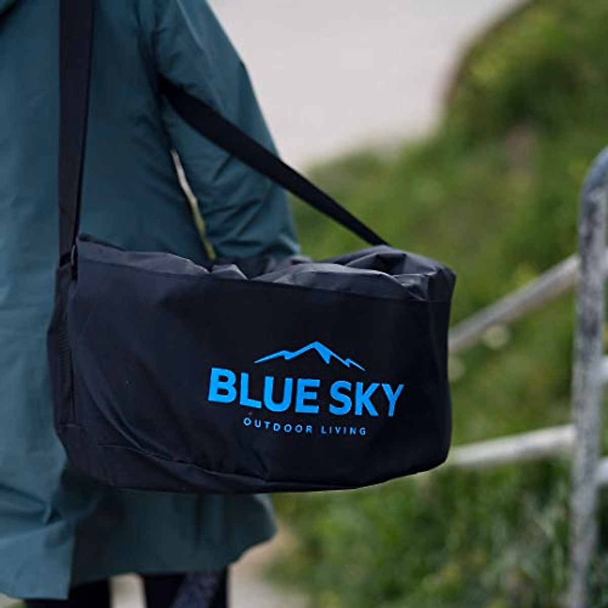 Blue Sky Outdoor Living Ridge Portable Fire Pit, Portable Smokeless Fire Pit with Carrying Bag, Black