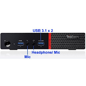 Lenovo ThinkCentre M700 Tiny Desktop Computer, Intel Core i5-6500T Upto 3.1GHz, 32GB RAM, 256GB SSD, 4K 3-Monitor Support DisplayPort, VGA, HDMI, AC Wi-Fi, Bluetooth - Windows 10 Pro (Renewed)