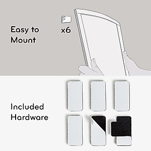 U Brands Magnetic Dry Erase 3-in-1 Calendar Board, 16 x 20 Inches, MOD Black/ Gray Frame, Magnet and Marker Included (388U00-01), Black & Grey