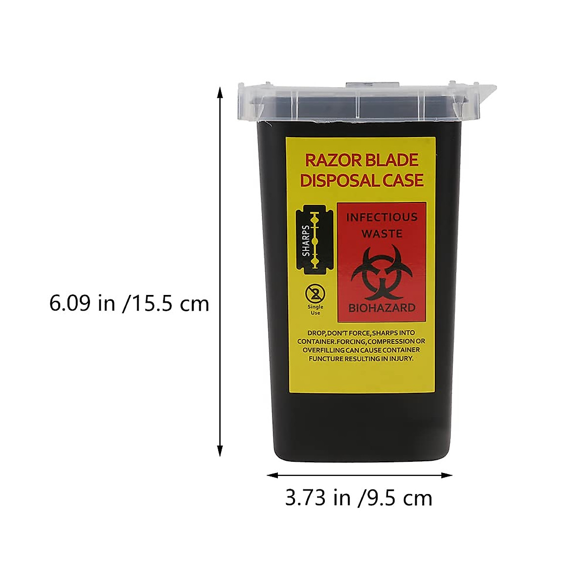 2Pcs Razor Blades Dispenser Case,Small Portable Sharps Container,Razor Blades Disposal Case,Disposable Razor Cutter Container,Barber Shop Storage Container