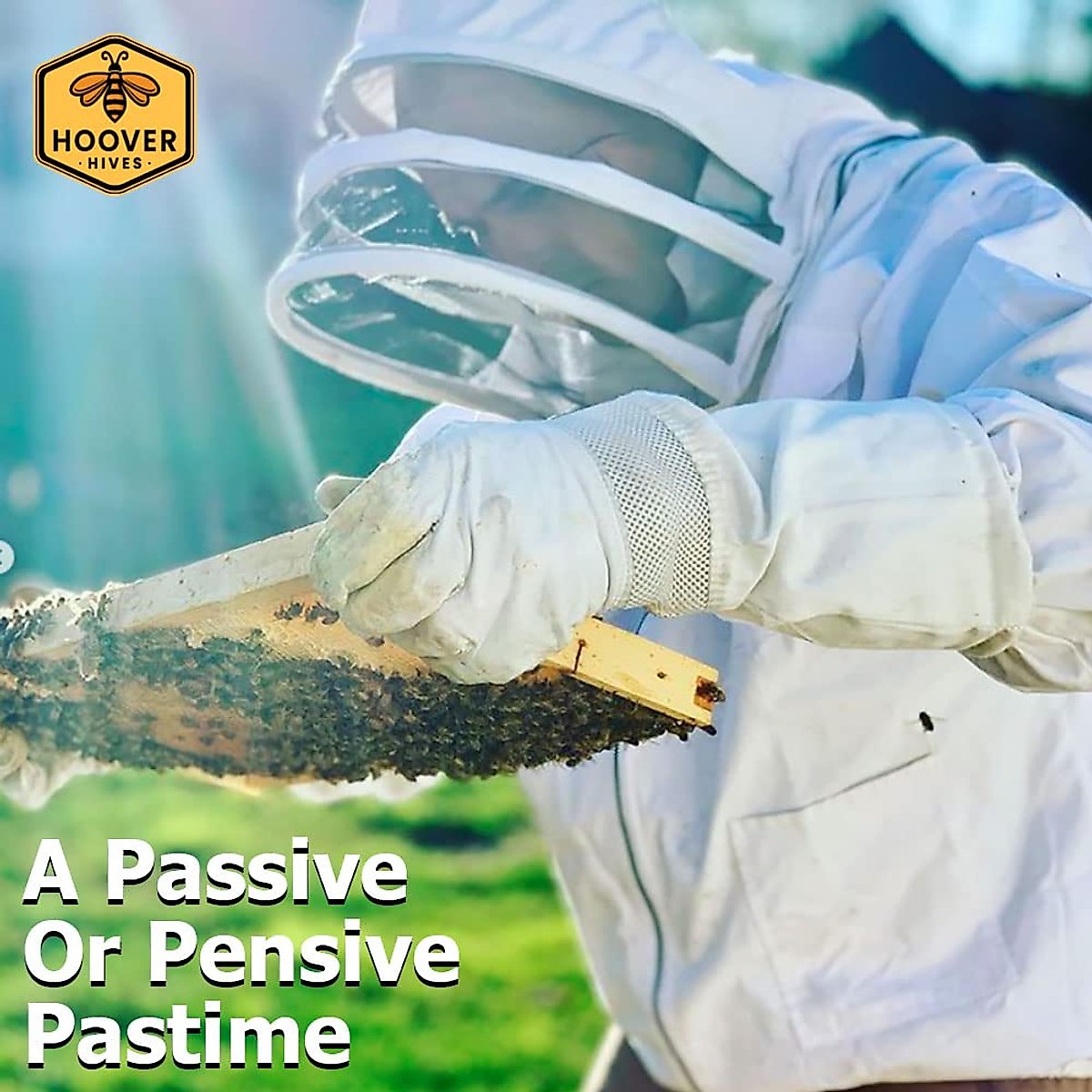 Hoover Hives 10 Frame Langstroth Beehive Dipped in 100% Beeswax Includes Wooden Frames & Waxed Foundations (2 Deep Boxes, 1 Medium Box)