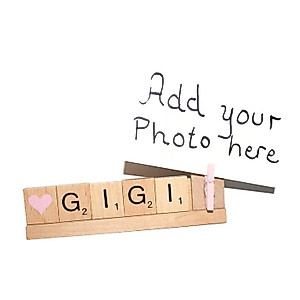 Hiding Place Boutique, Handmade Gigi Frame, Love Gaga Gift Photo Picture Personalize Christmas Birthday Sign Decor Brag Desk Name Plate Sister Custom Baby Annoucement Reveal Niece Grammy Grandma Nonna