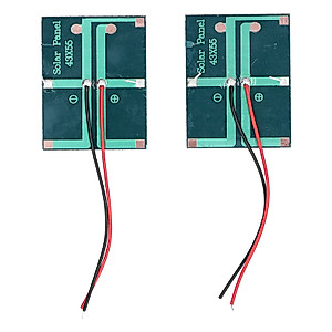 Mini Solar Panels, 2 Pcs Solar Panel Module Polysilicon Micro Mini Glue Power Solar Cells 43x55mm 0.4W 1.5V
