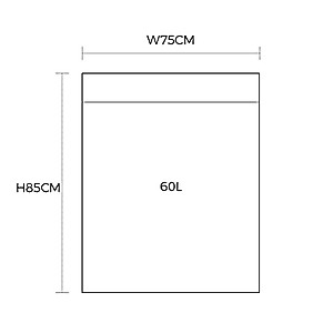 Morphy Richards 979038 Kitchen Bin 60L Lemon Scented Heavy Duty Drawstring Bin Liners, 20 Pack, White compatible with most 60L bin