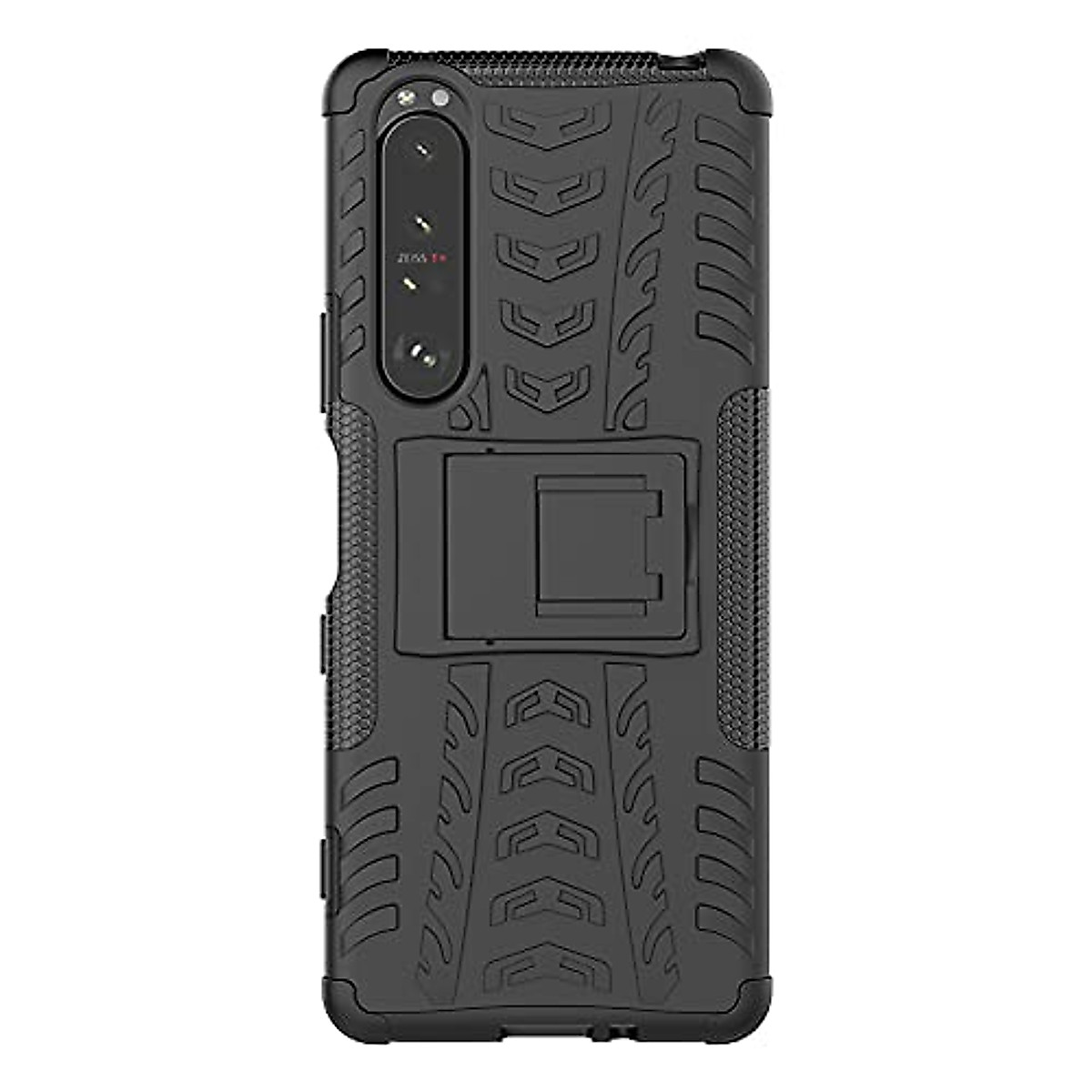 IMIRST Phone Case Sony Xperia 1 III Case Heavy Duty Shockproof Military Grade Dual Layer Hard Slim PC Hybrid Kickstand Protective Cover for Sony Xperia 1 III Hyun (Black) JX