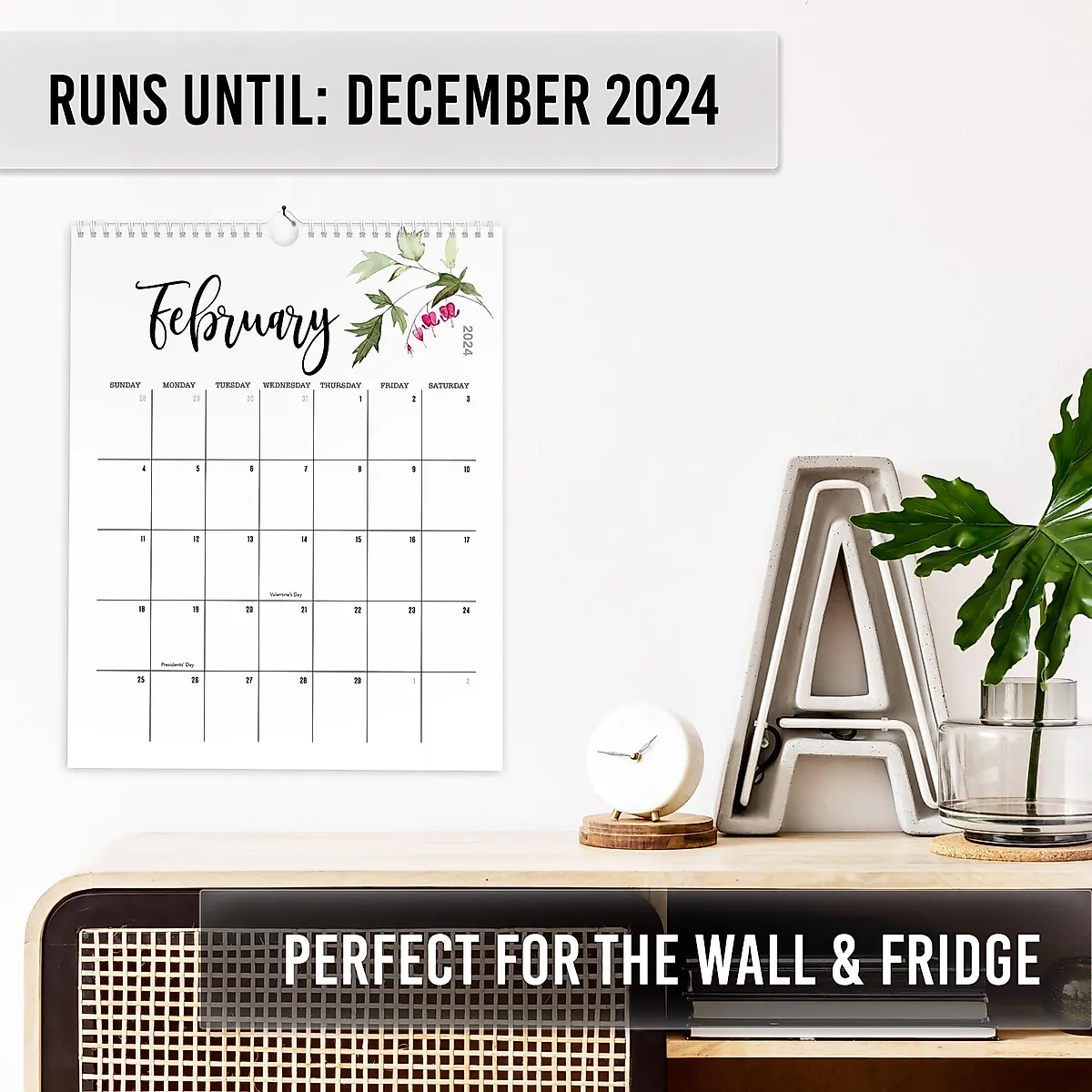 Aesthetic Floral 2024 Wall Calendar - Runs from June 2023 Until December 2024 - The Perfect 2023-24 Monthly Calendar for Easy Planning
