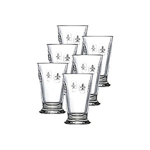 La Rochere Fleur De Lys (10 oz) Double Old Fashioned Glass Set of 6 - Drinking Glasses For Any Occasion - Glassware Sets For Everyday Use - Tumbler Glass Perfect For A Dinner Party