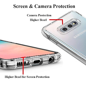 Unov Galaxy S10e Case, Clear with Design Soft TPU Shock Absorption Slim Embossed Floral Pattern Protective Back Cover for Samsung Galaxy S10e 5.8in (Flower Bouquet)