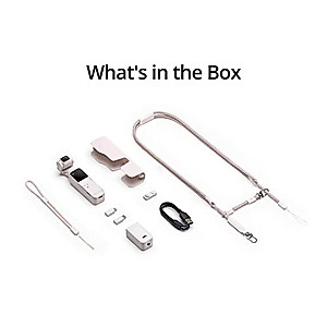 DJI Pocket 2 Exclusive Combo (Sunset White) - Pocket-Sized Vlogging Camera, 3-Axis Motorized Gimbal, 4K Video Recorder, 64MP Photo, ActiveTrack 3.0, YouTube TikTok Video, for Android and iPhone