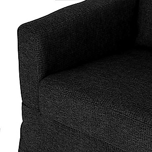 Christopher Knight Home Arrastra Sofas, Charcoal Stripe + Walnut