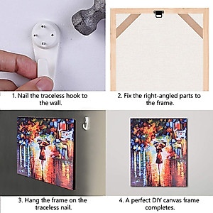 Canvas Stretcher Bars 12x16inch (30.5x40.6cm), DIY Wood Canvas Frame, Easy to Assemble Canvas Frame, Gallery Wrap Oil Frame Kits Canvas Wood Stretcher Bars- for Oil Paintings, Prints, Posters