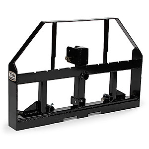Titan Attachments Pallet Fork Frame Attachment, Fits Cat I & II Tractors, Rated 4,000 LB, Rack, Receiver Hitch, Spear Sleeves
