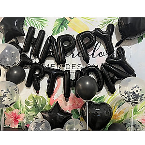 ZSNWGZ Sweet 30th Birthday Decorations Party Supplies,Black Number 30 Balloons,30th Foil Mylar Balloons Latex Balloon Decoration,Great 30th Birthday for Girls,Women,Men,Photo Props