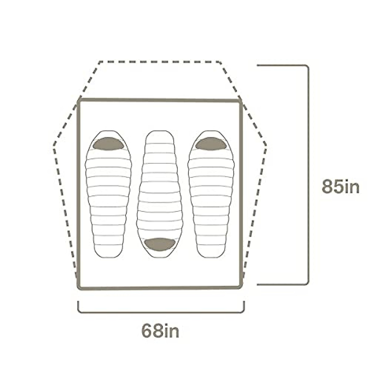 SJK 3 Person Nightfall Footprint Lightweight 3 Season Water Resistant Tent for Camping and Hunting