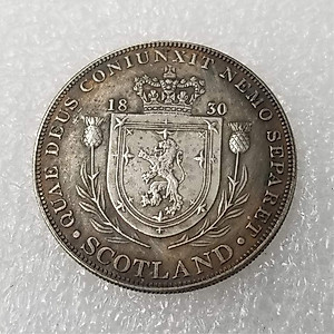 Kocreat Copy 1830 Crown William IV Scottish Shield UK Coin-Replica Great Britain Silver Dollar Pence Gold Coin Royal Souvenir Coin