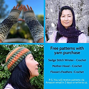 Wool Wonders Medium Heavy Worsted/Aran Weight #4 Super Soft Variegated Yarn for Knitting and Crochet, 30% Australian Wool and 70% Acrylic, 4 Skeins, 400g/640yds (Flaming Orange)