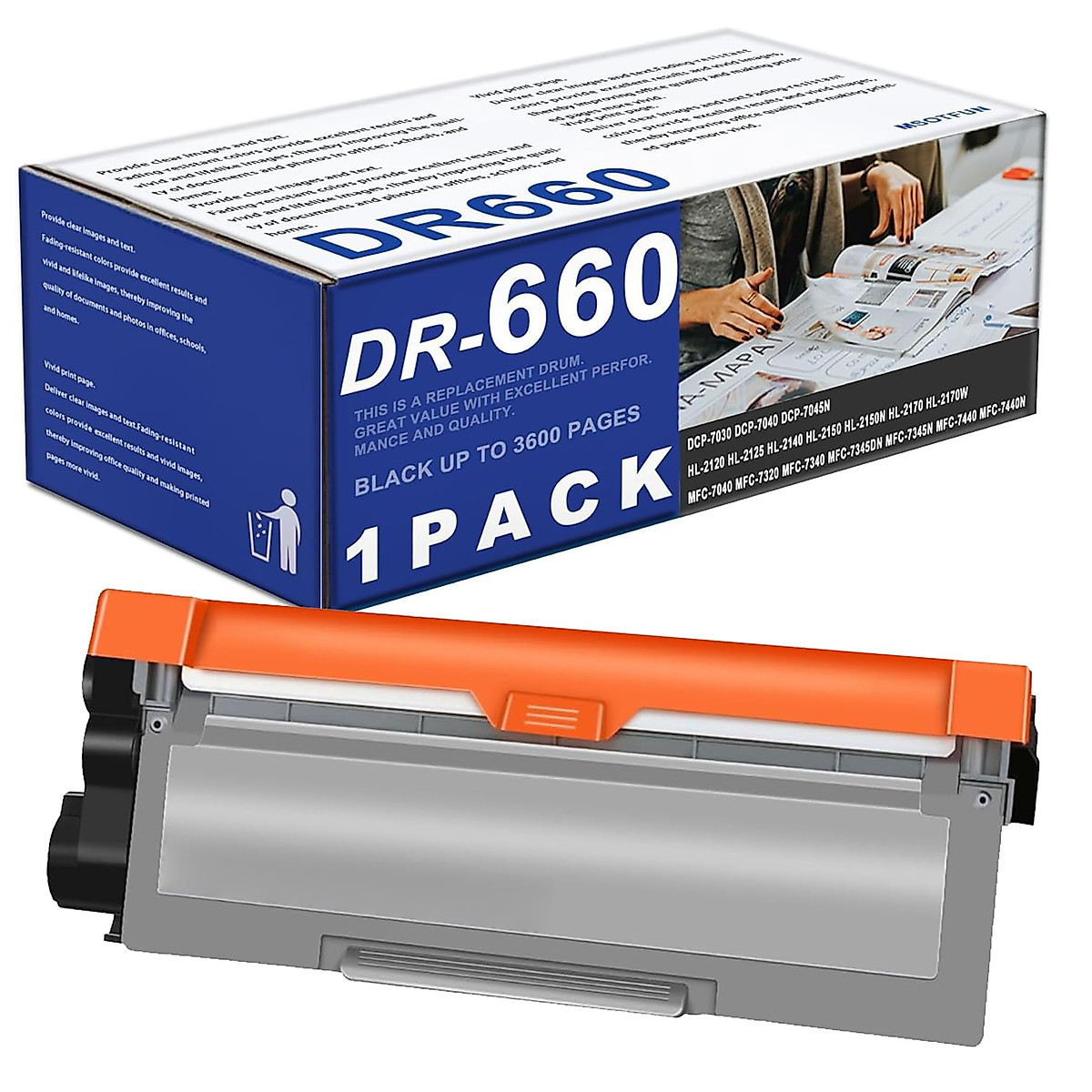 TN-660 TN630 TN-630 Toner High Yield Replacement for Brother TN660 Toner Cartridge HL-L2380DW HL-L2320D HL-L2340DW DCP-L2540DW MFC-L2700DW MFC-L2720DW Printers (Black, 1 Pack)