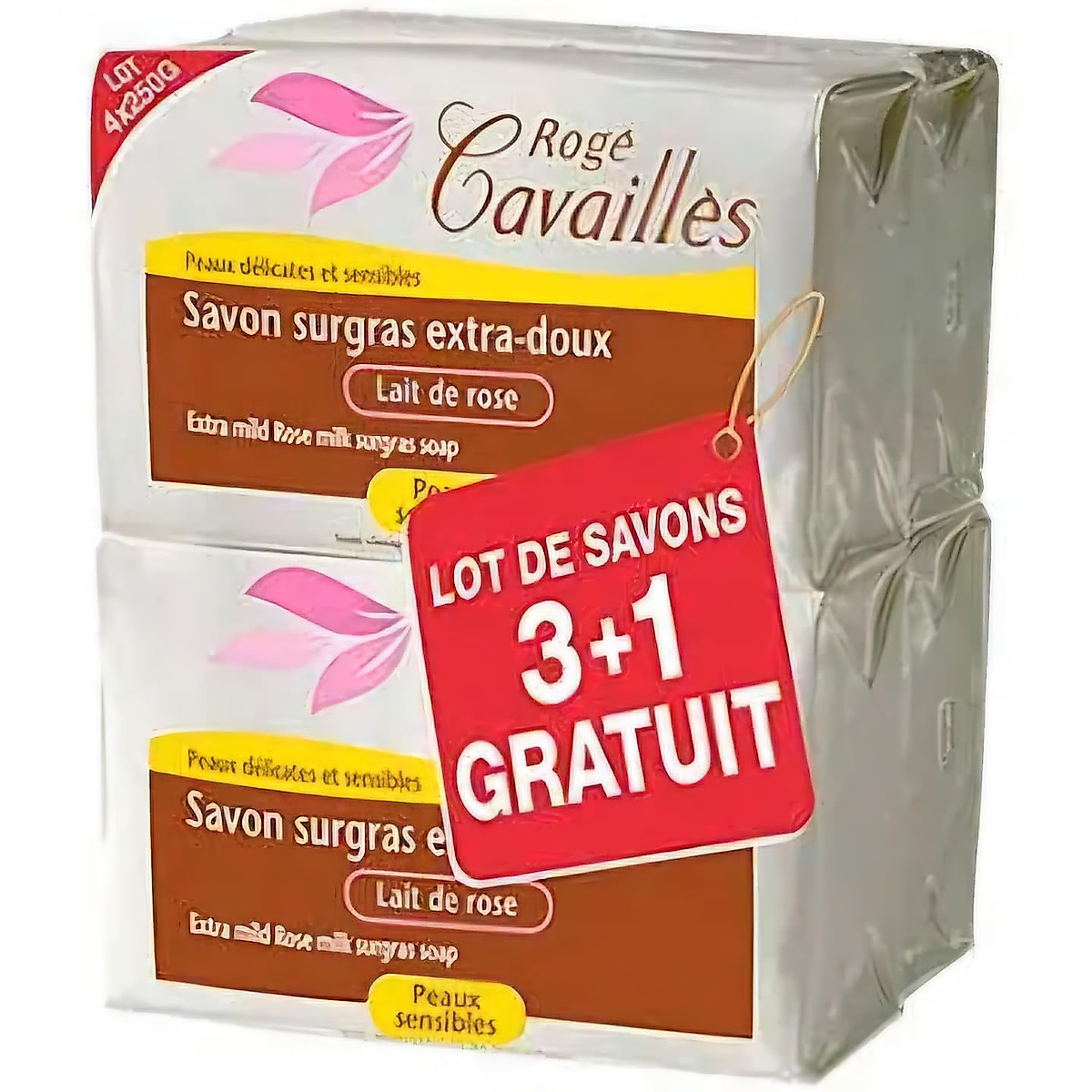 Rogé Cavaillès Extra-Mild Superfatted Soap 3 x 250g + 1 Free
