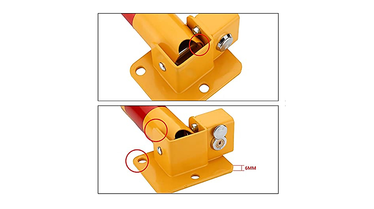 CAIMIAO Lockable Folding Security Post for Parking