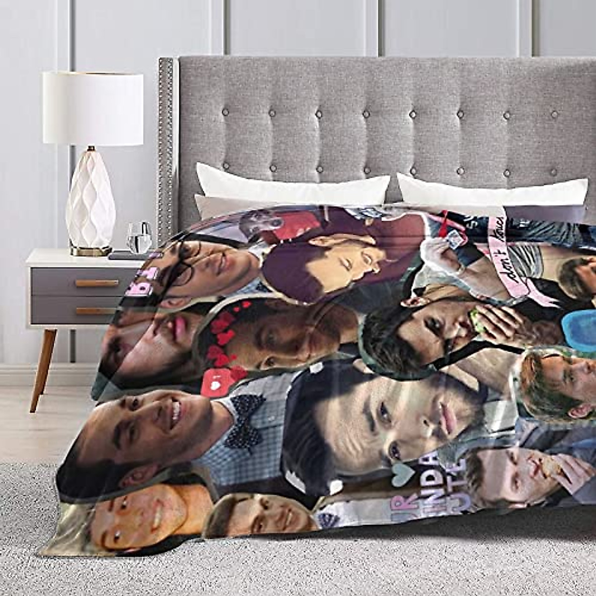 Blanket Chris Wood Soft Flannel Fleece Throw Blanket Soft Flannel All-Season Room Decoration Carpets (50"x40")