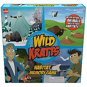Goliath Wild Kratts Habitat Memory Game - Classic Memory Gameplay with Creative Storytelling - Learn Animal Facts While You Play, Ages 5 and Up, 2-4 Players