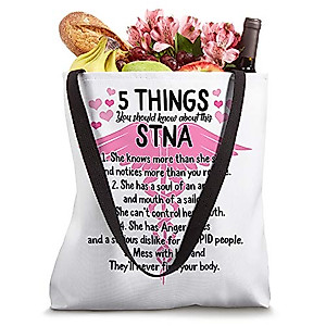 STNA Nurse Nurses Week Nursing School Mothers Day Women Her Tote Bag