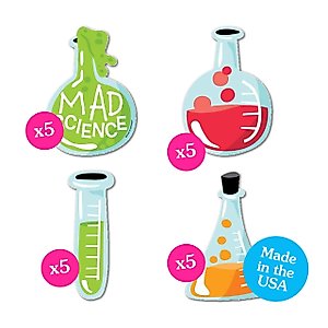 Big Dot of Happiness Scientist Lab - Beaker Test Tube Decorations DIY Baby Shower or Birthday Party Essentials - Set of 20