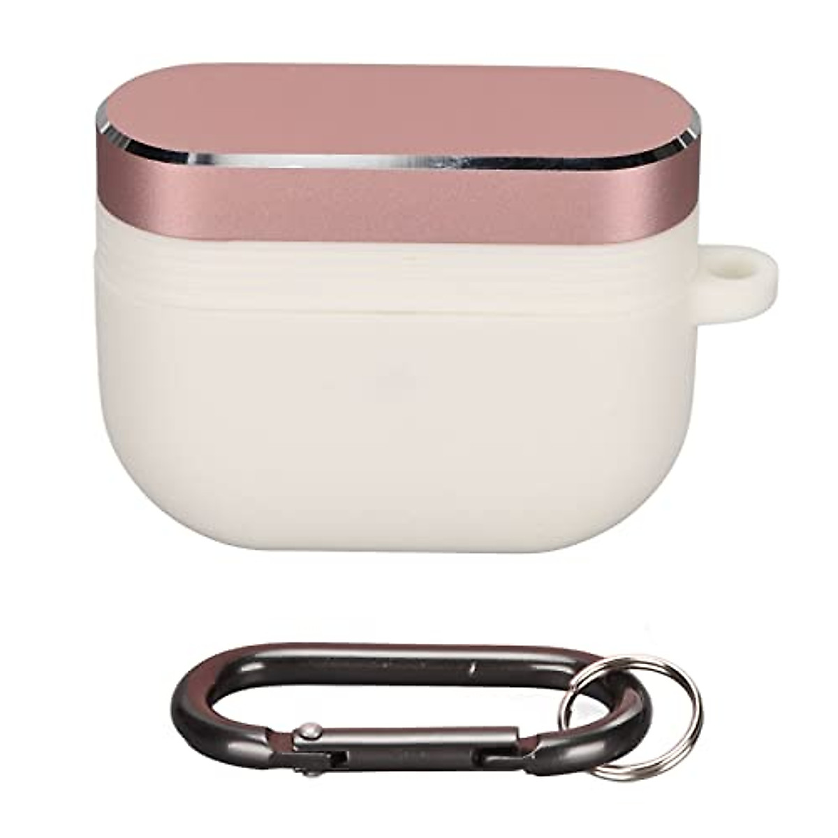 Earbuds Case with Keychain, Full Protective Silicone Earphone Case Cover Durable Scratch Proof Earbud Case Holder with Carabiner for iOS Earbuds (#3)