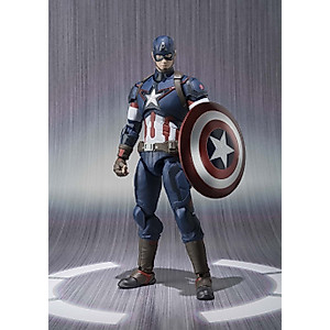 Bandaï SH Figuarts Avengers Captain America About 155mm ABS u0026 PVC Painted Action Figure