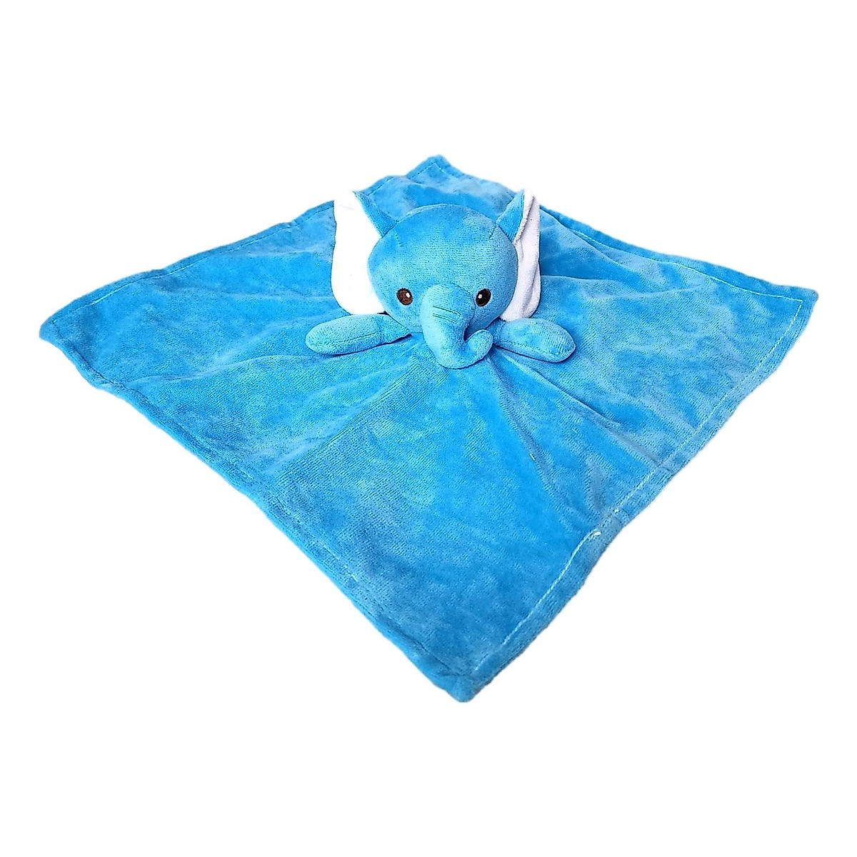 SONA G DESIGNS Personalized Baby Blanket Lovey with Custom Embroidered Name (Elephant)