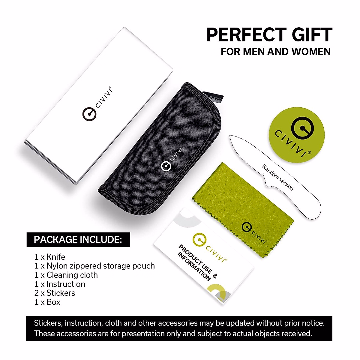 CIVIVI Brazen Folding Pocket Knife,3.5-Inch Tanto D2 Plain Blade,G-10 Outdoor Camping Hiking Knife with Thumb Studs and Flipper Opener,Unique Tool Gift for EDC Men Women C2023E