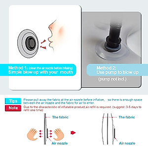 Nevife Raised Donut Pillow,Inflatable Toilet Seat Cushion,Height Adjustable Toilet Seat, PVC Commode Support Cushion for Adults,Seniors,Elderly, Disabled,Tailbone Pain Relief