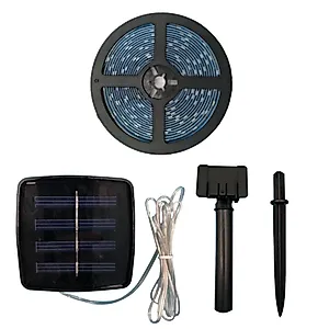 Fawcotu LED Strip Light,Waterproof Ribbon Solar Powered Christmas Fairy Light for Garden Home Decor,Cuttable(Warm White,Size:1m)