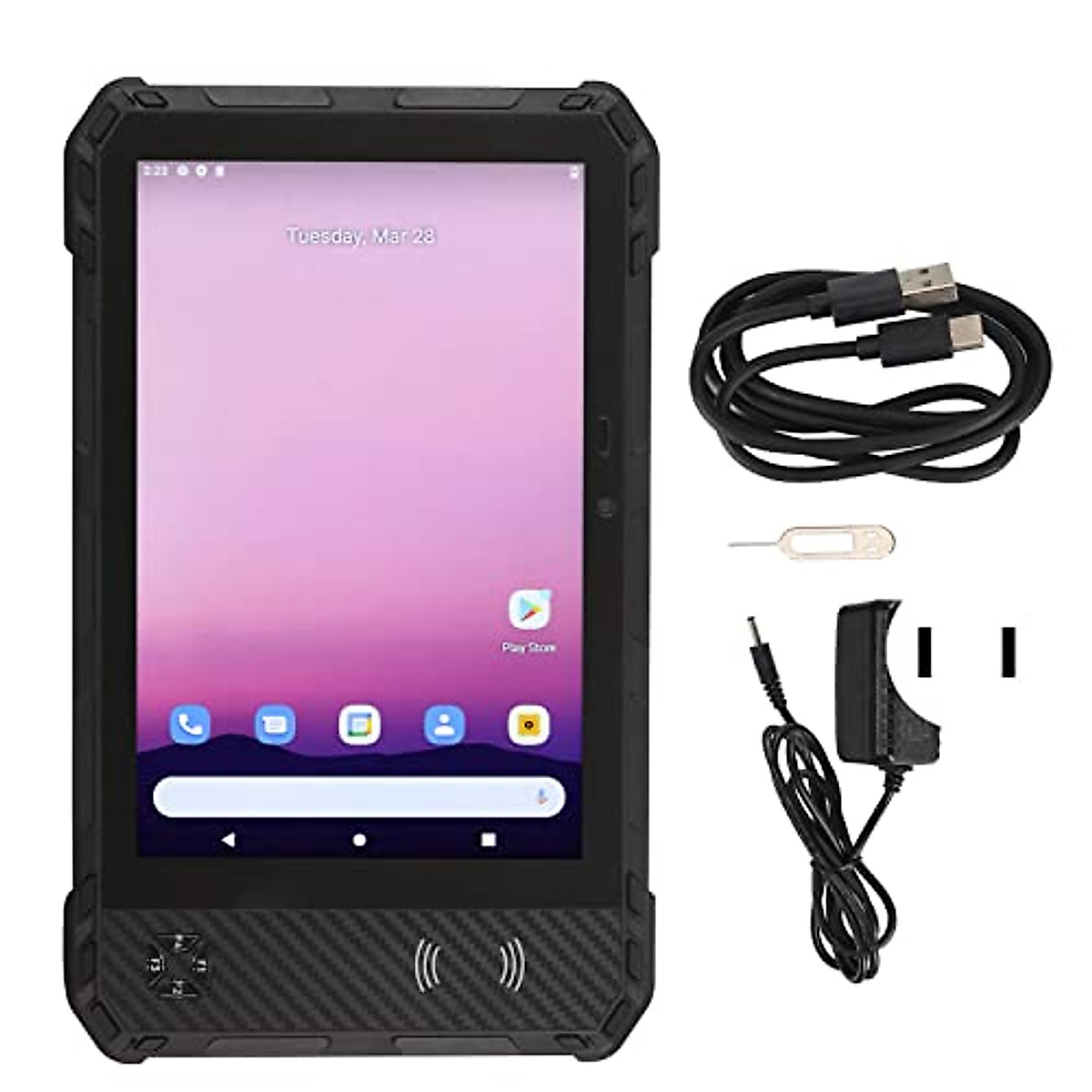 HEEPDD Work Tablet 4GB RAM 64GB ROM IP68 SplashProof Waterproof 4G Network 10000mAh 8 Inch Rugged Tablet for Android 11 with NFC (US Plug)