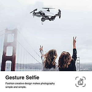 DRONE-CLONE XPERTS Drone X Pro AIR 4K Ultra HD Dual Camera FPV WiFi Quadcopter Follow Me Mode Gesture Control 2 Batteries Included (BLACK)