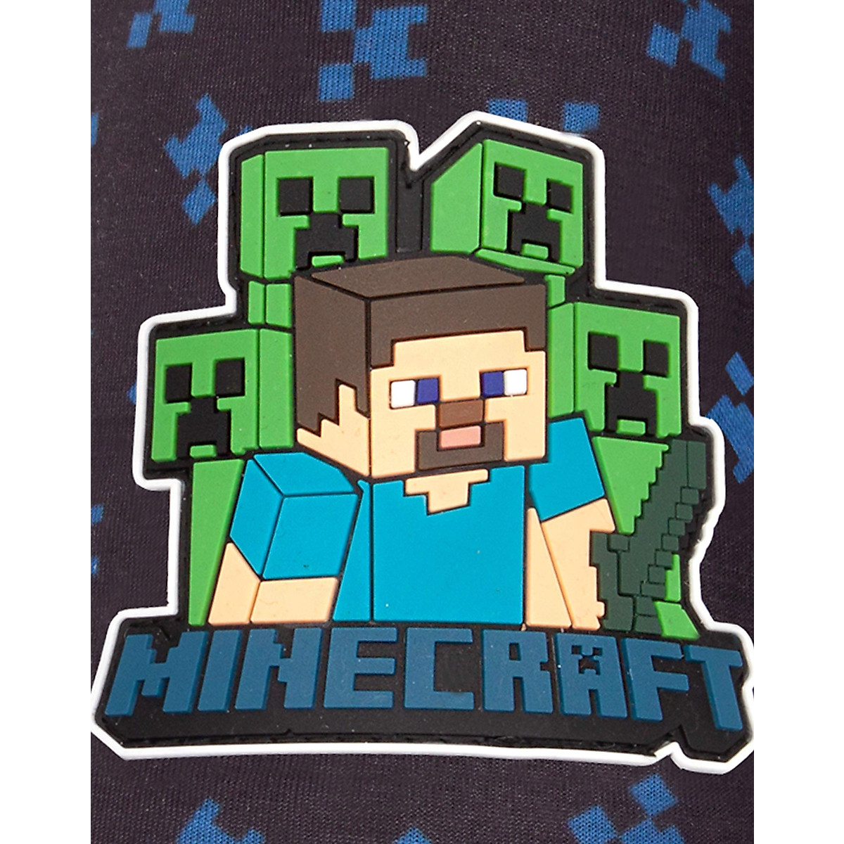 Minecraft Slippers Boys Kids Blue Creeper vs Zombie TNT House Shoes 1.5 US