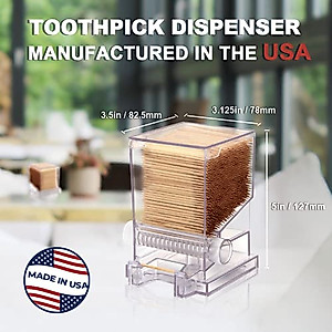 Serve Clean Toothpick Dispenser Clear- Restaurant-Style