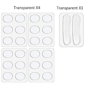 CCOZN Drum Dampeners Gel Pads, 24 Pieces Oval Drum Dampeners 2 Pieces Long Clear Drum Dampeners Silicone Drum Silencers Soft Drum Dampening Gel Pads Transparent Drum Mute Pads for Drums Tone Control