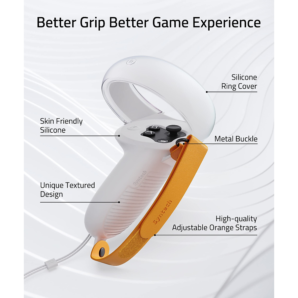 Syntech Charging Link Cable 16FT with Touch Controller Grips Cover Compatible with Oculus Quest 2