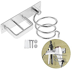 Hair Dryer Holder, LEPURE Blow Dryer Holder Wall Mounted, Bedroom & Bathroom Hair Tool Organizer for Hair Dryer, Flat Irons, Curling Wands, Hair Straighteners