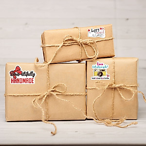 Bow Utifully Handmade Stickers,Thank You Stickers,Handmade Stickers,Small Shop Stickers,Envelopes Stickers for Small Business, Online Retailers,Handmade Goods,500 Labels Per Roll