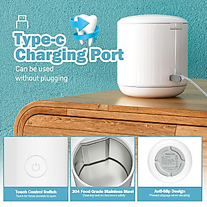 Rechargeable Dentures Cleaning Machine, Ultrasonic Cleaner for Dentures, Retainer, Aligner, Mouth Guard, Braces, Jewelry, Whitening Trays, 45kHz Portable Ultrasonic Retainer Cleaner
