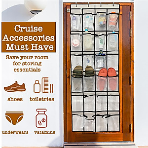 CUIDEWEIER Cruise Essentials Over the Door Shoe Organizer Holder Magnetic Hooks for Cabin,Disney/Royal Caribbean/Carnival/Princess/NCL/Celebrity/MSC/Norwegian Items Must Have,Hanging Decoration Magnet