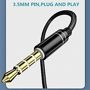 D-GROEE Earbuds Earphones, Wired Headphones in Ear, A4 Universal Wire Control Double Moving Coil Subwoofer Earphone in-Ear Earplugs Headset Blue