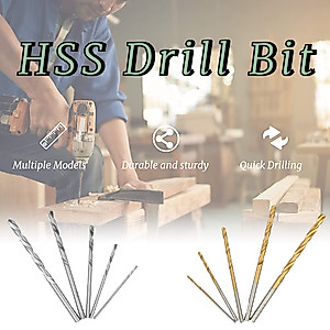 100pcs HSS Drill Bit, Coated Drill Bit, White Drill Bit Set High Speed Steel