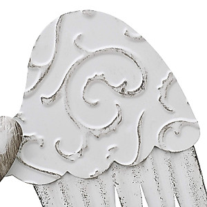 E-view Metal Angel Wings Plaques with Heart - Decorative Angel Wing Sculptures Hanging Wall Art Antique Decor for Home Bedroom (1 Piece)