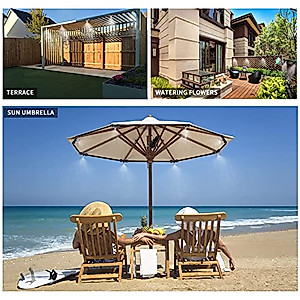 Fogalnd Patio Misting System : Outdoor Misting System 49ft Misting Cooling System with 16pcs 0.024" Orifice Thread Stainless Steel Misting Nozzle for Garden Greenhouse Gazebo