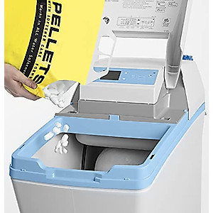 GE Smart Water Softener System with Leak Detect | 40,000 Grain | Reduce Hard Mineral Levels at Water Source | Wifi Connectivity | Improve Water Quality for Drinking, Laundry, Dishwashing | GXSHC40N